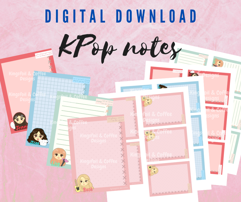 Digital Download Printable KPop | Kingsfoil and Coffee Designs